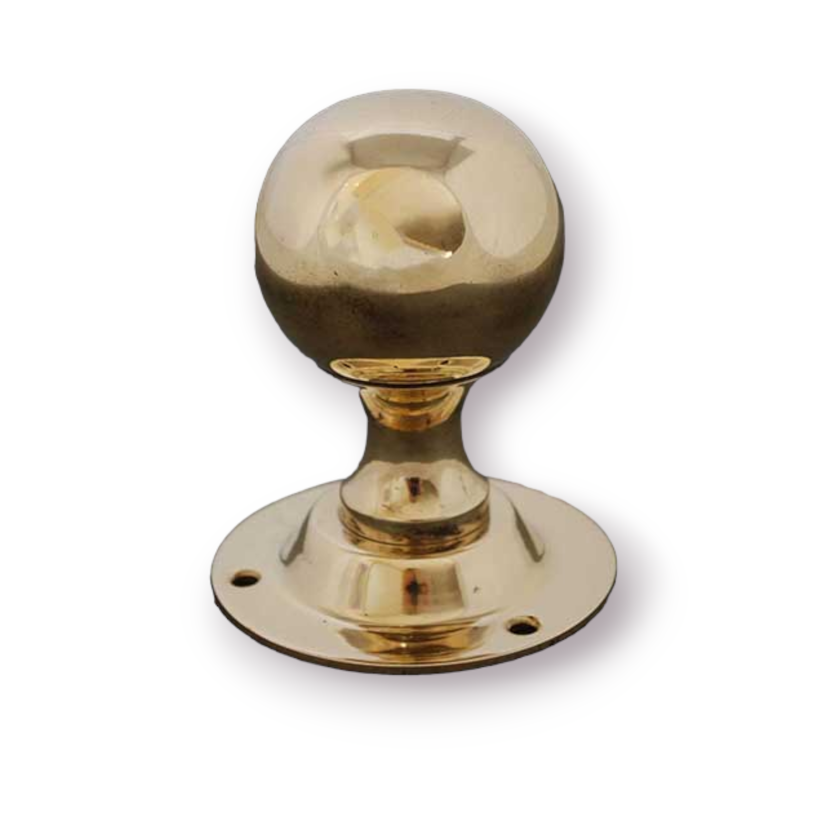 Classic Round Brass Door Knob - Mortice - Period Features