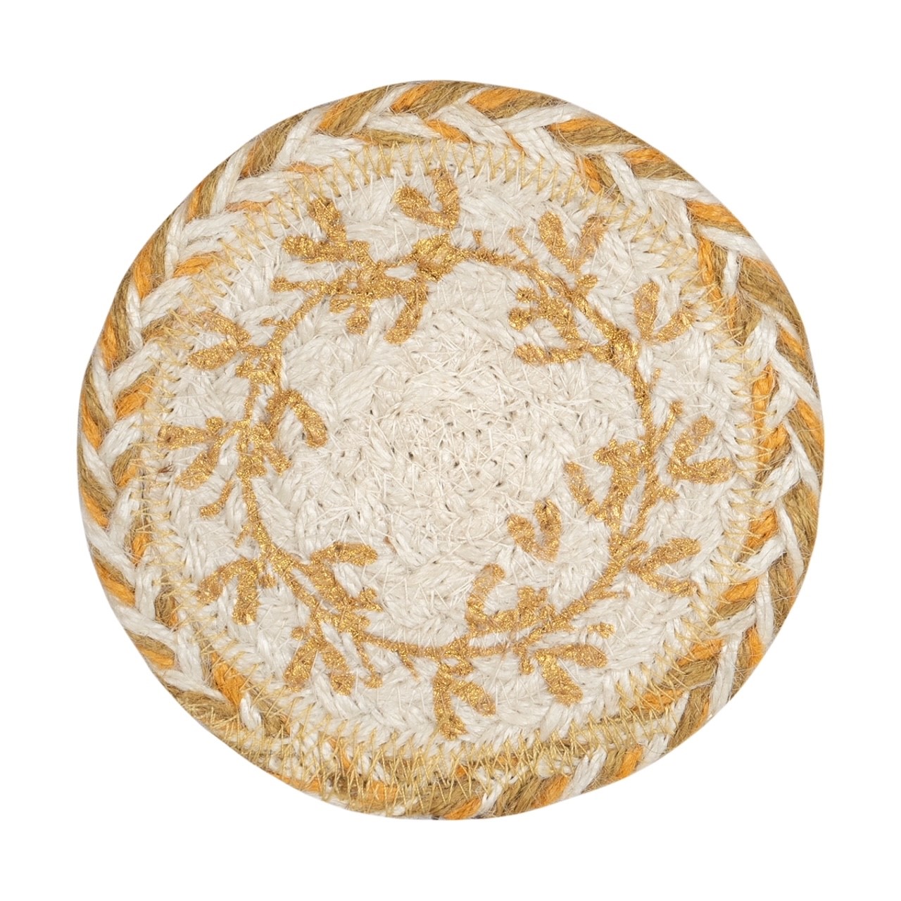 Braided Coaster - Mistletoe - Set/6 - Period Features