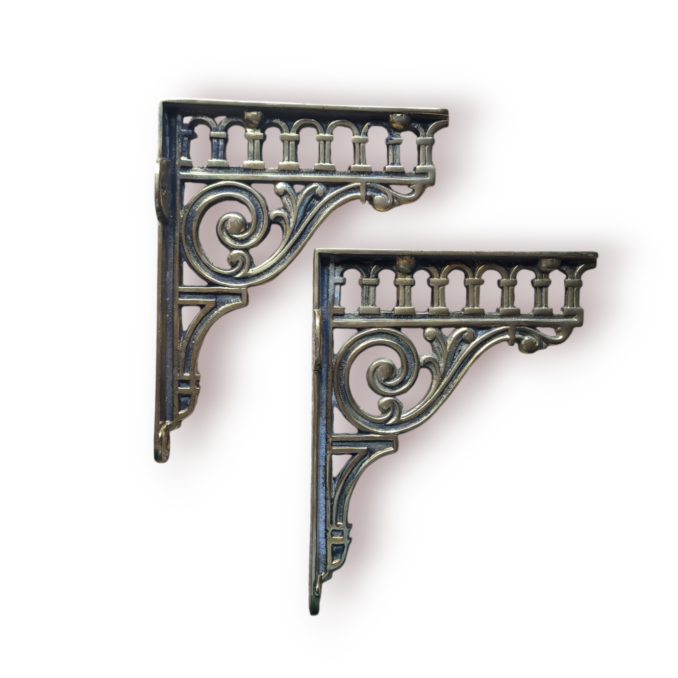 Classical Brackets - Brass - Pair - Period Features
