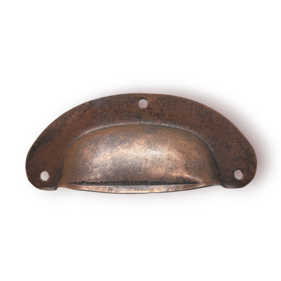 Drawer Pull - Pressed Iron - Antique Copper Finish - 96mm - Period Features