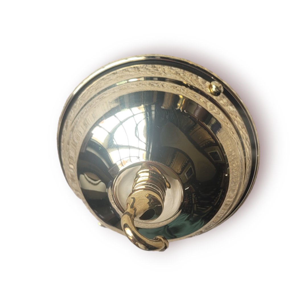 Ceiling Rose with Single Hook - Polished Brass - Period Features