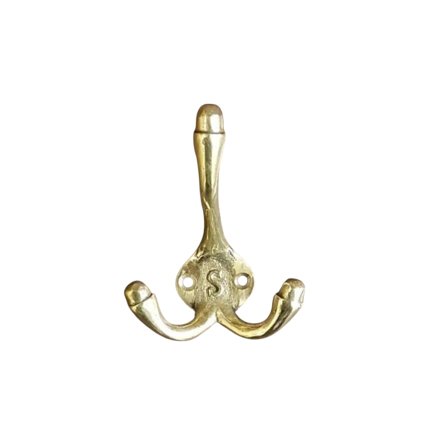 Small Triple Hook – Solid Brass - Period Features
